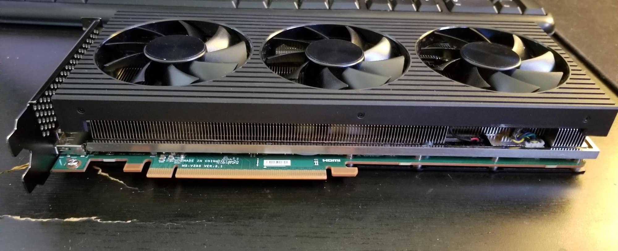 Dell's custom Radeon RX 6800 XT from an Alienware system pictured